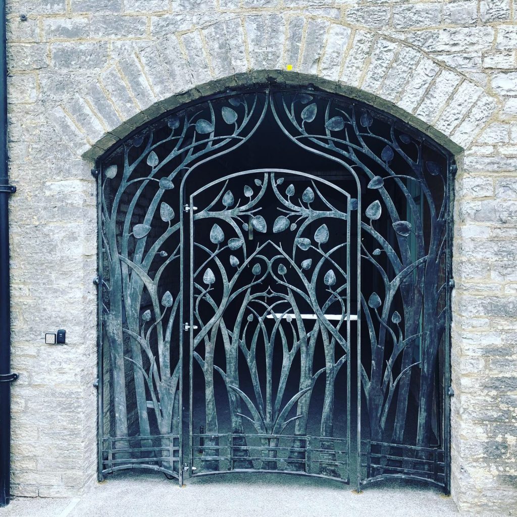 Bespoke gates handmade by the award winning West Country Blacksmiths